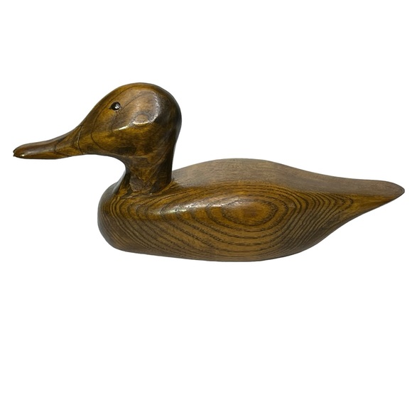 Hand Crafted | Accents | Hand Carved Wooden Duck Signed Made Of Ash ...